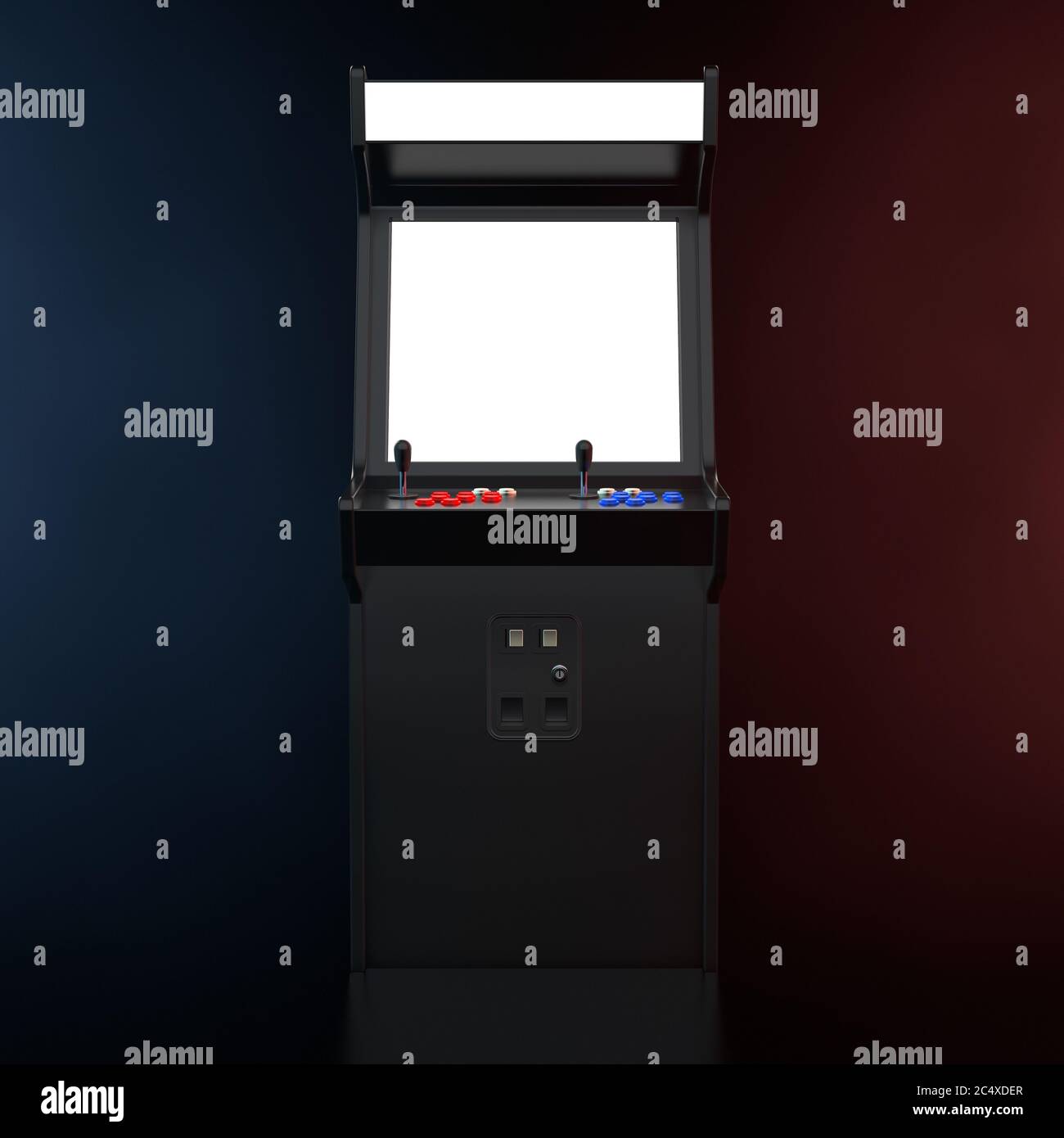 Gaming Arcade Machine with Blank Screen for Your Design in the Color ...