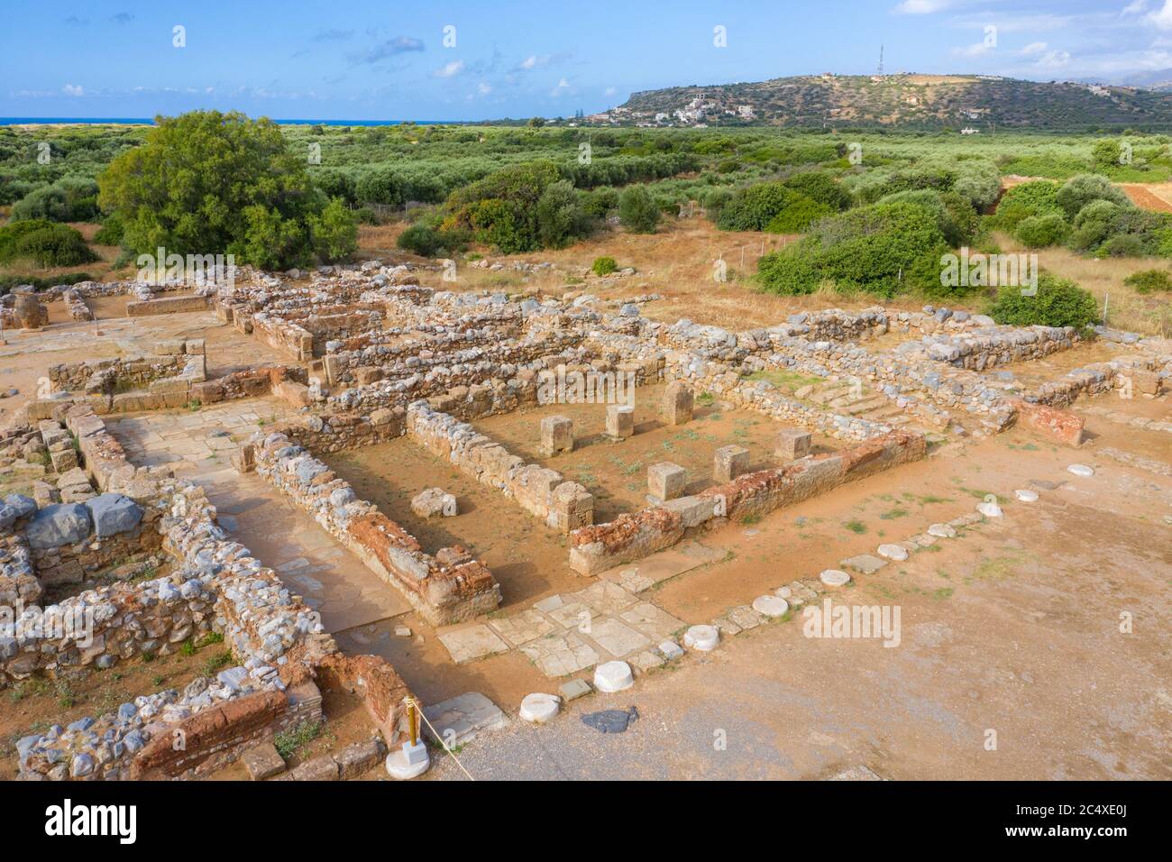 Ruins of the ancient Minoan settlement Gournia, Crete, Greece Stock ...