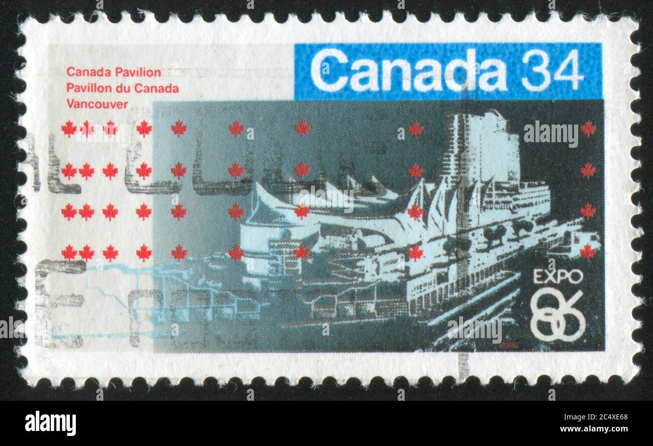 CANADA - CIRCA 1986: stamp printed by Canada, shows city, circa 1986 ...