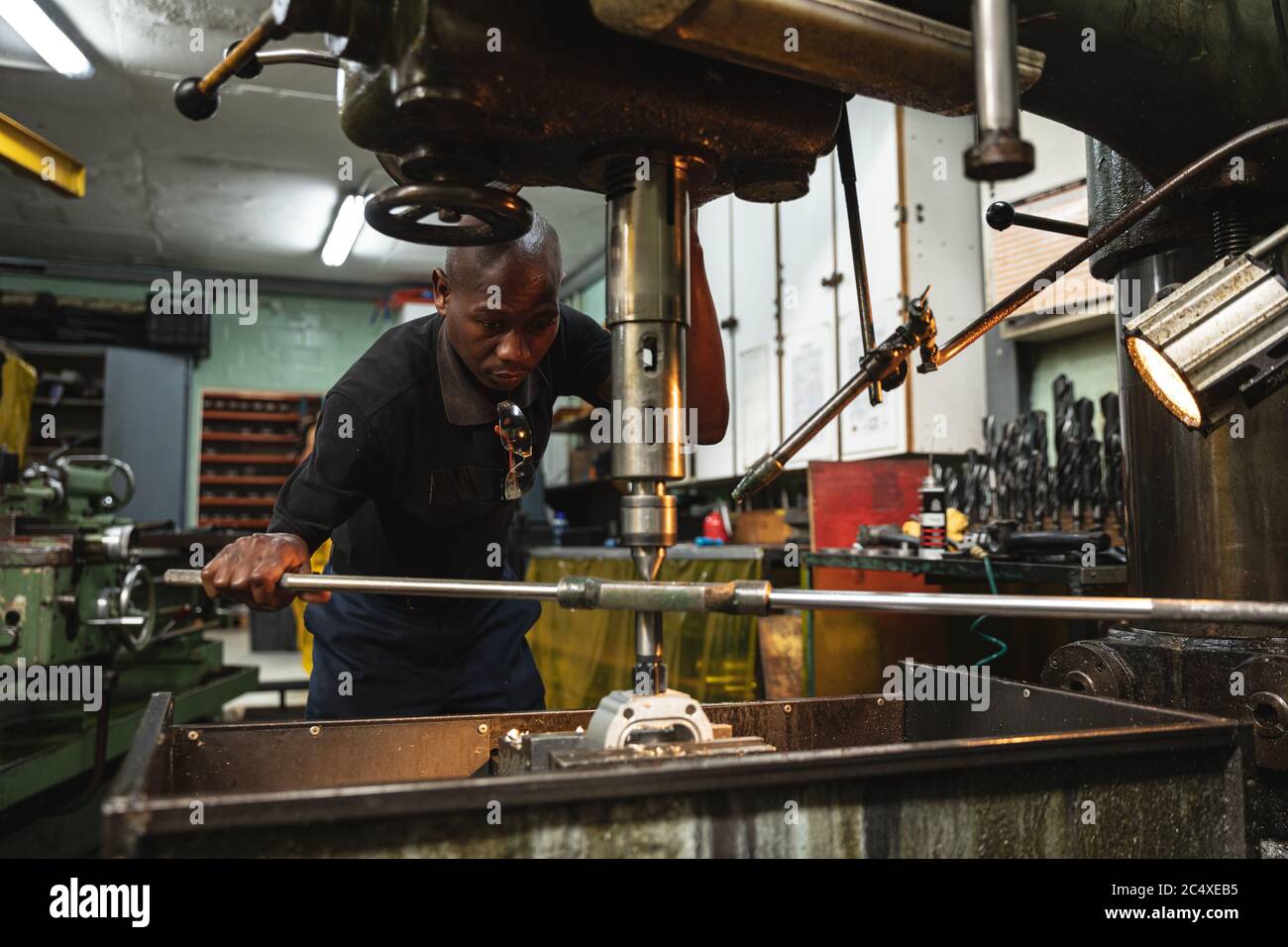 Worker operating hi-res stock photography and images - Alamy