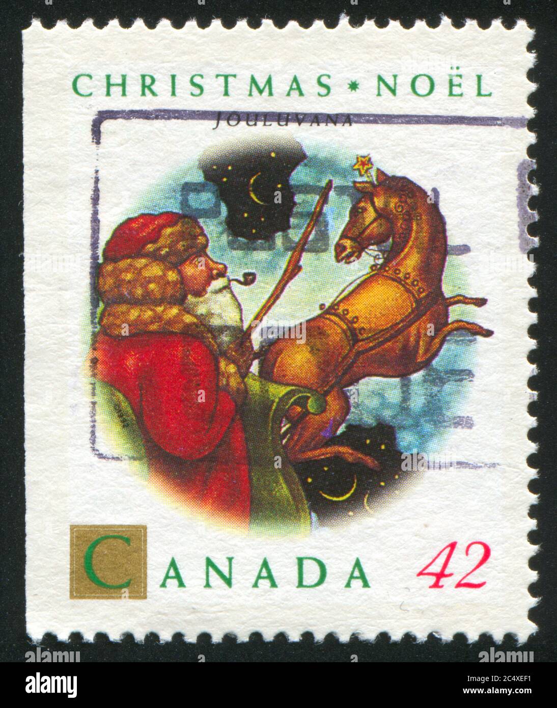 CANADA - CIRCA 1992: stamp printed by Canada, shows Santa Claus, circa ...