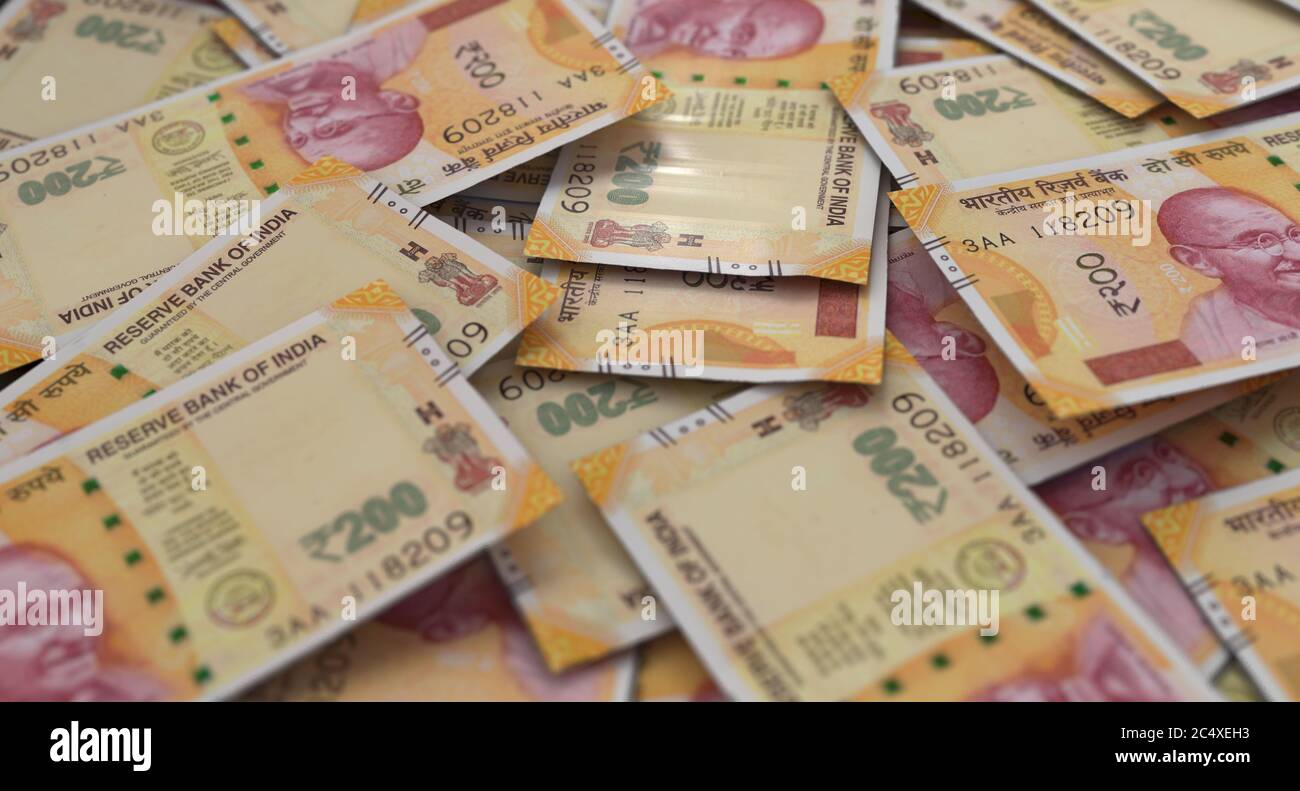 A close-up view of a scattered pile of Indian Rupee banknotes - 3D ...