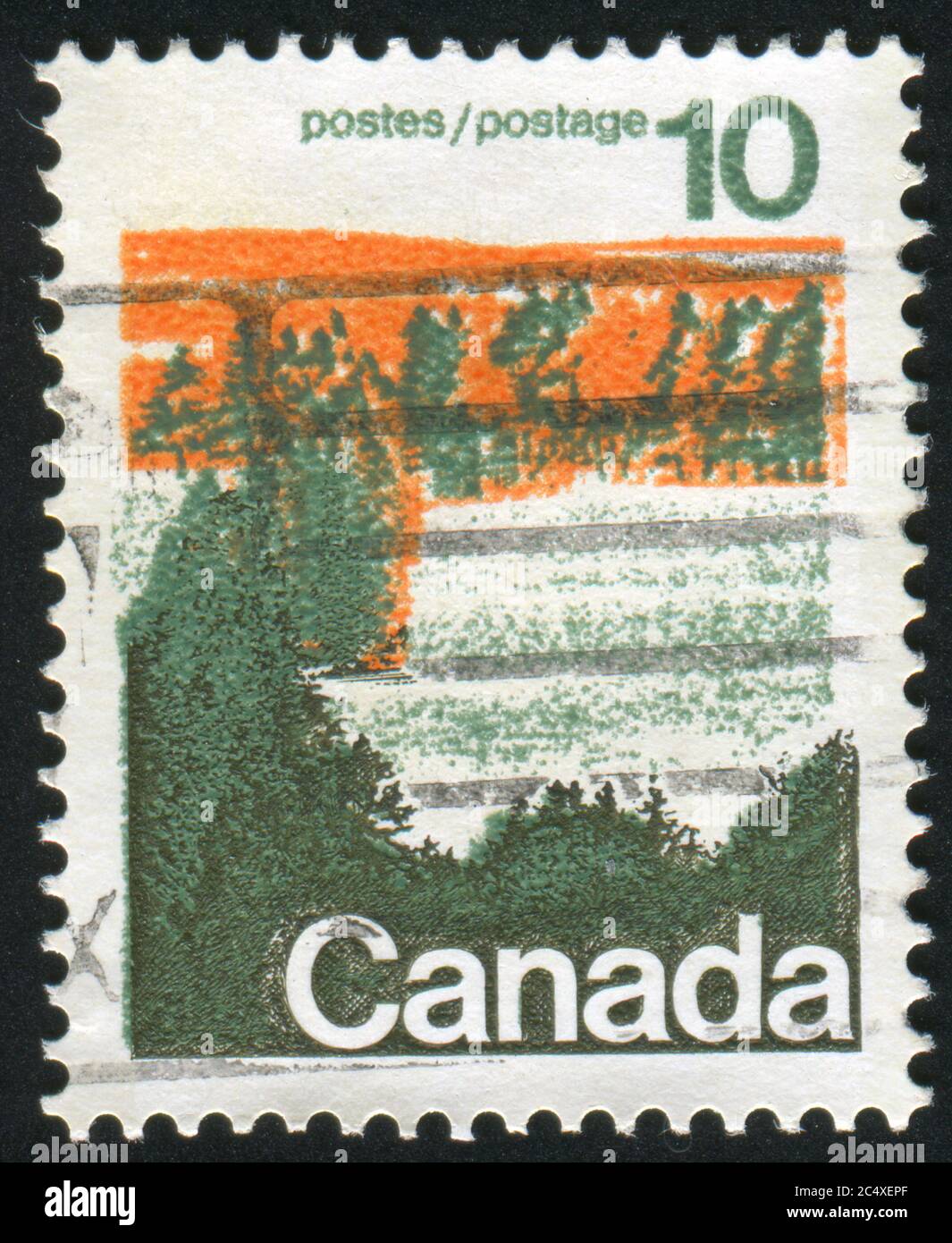 CANADA - CIRCA 1972: stamp printed by Canada, shows Forest, Central ...