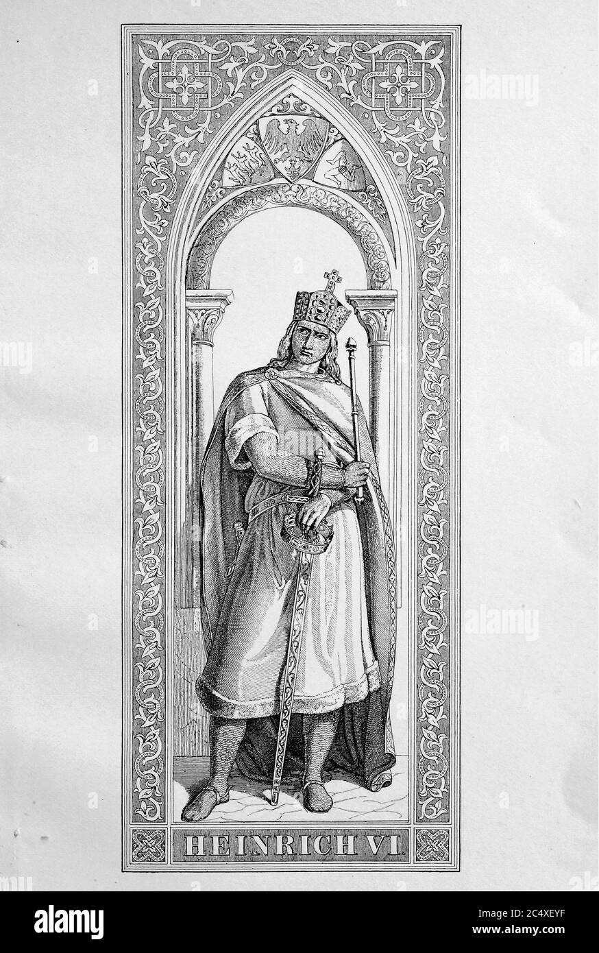 Heinrich vi aus dem geschlecht der staufer 1165 1197 hi-res stock ...