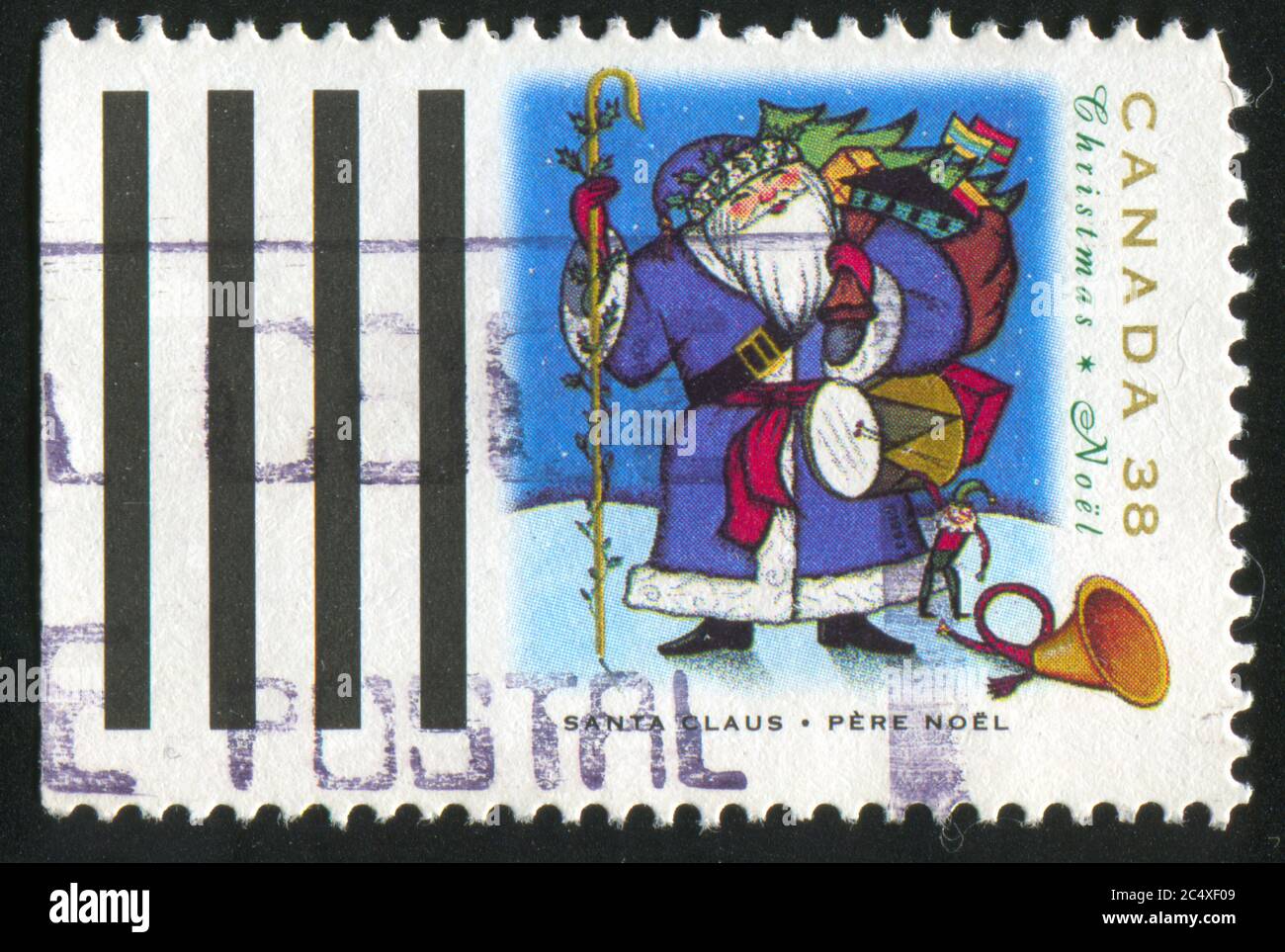 CANADA - CIRCA 1993: stamp printed by Canada, shows Santa Claus, circa ...