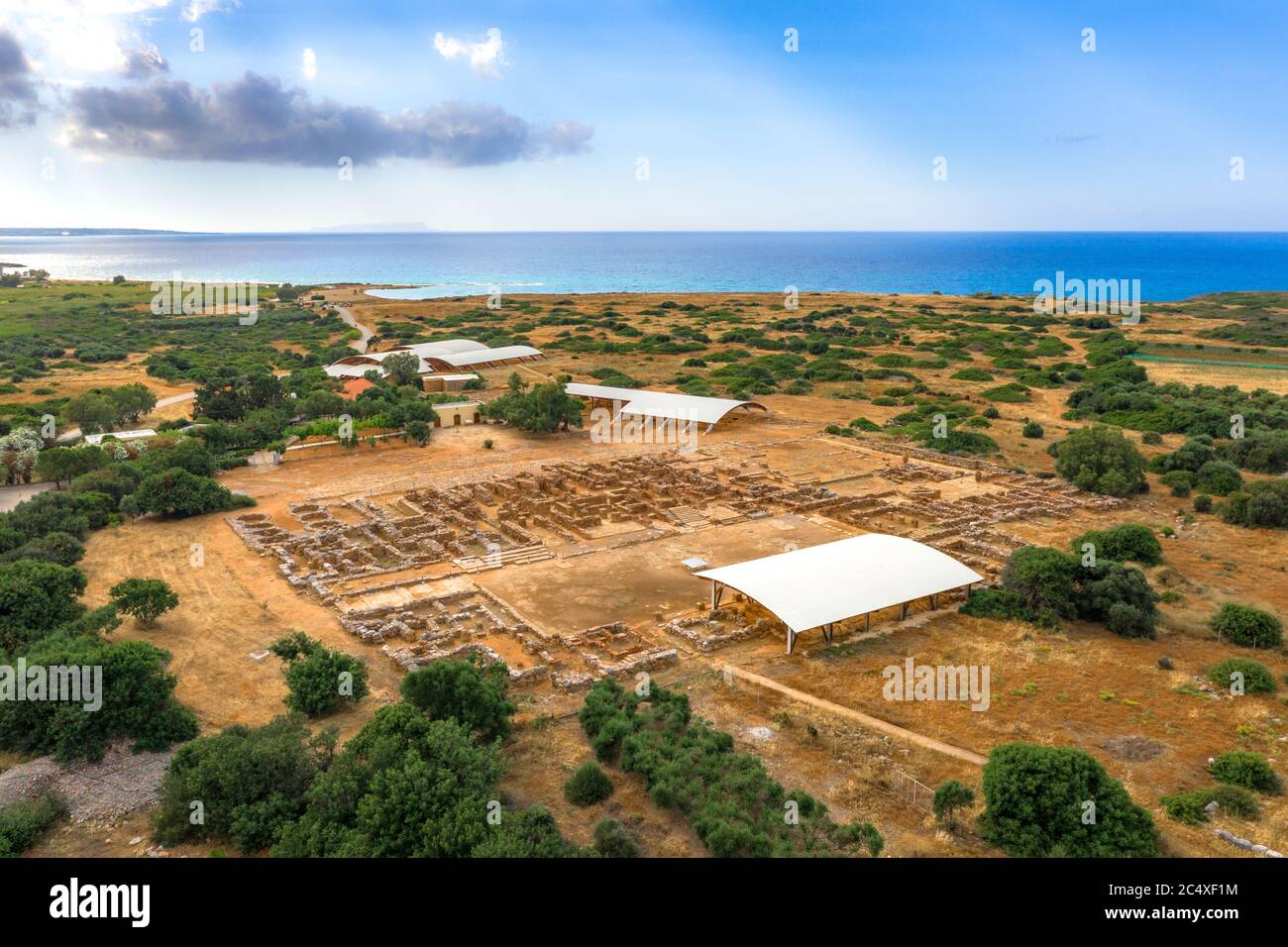Ruins of the ancient Minoan settlement Gournia, Crete, Greece Stock ...