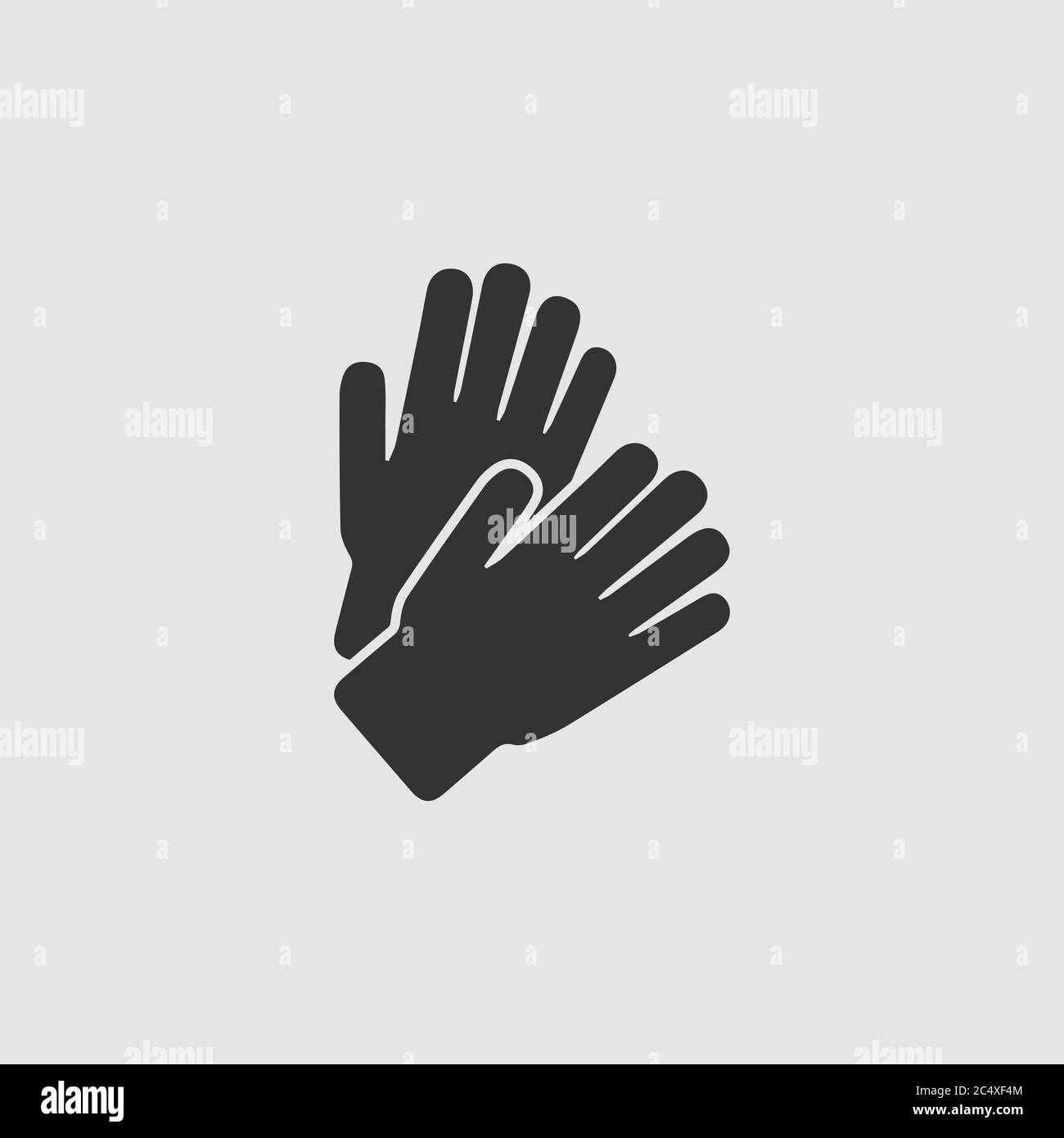 Applause icon flat. Black pictogram on grey background. Vector illustration symbol Stock Vector ...