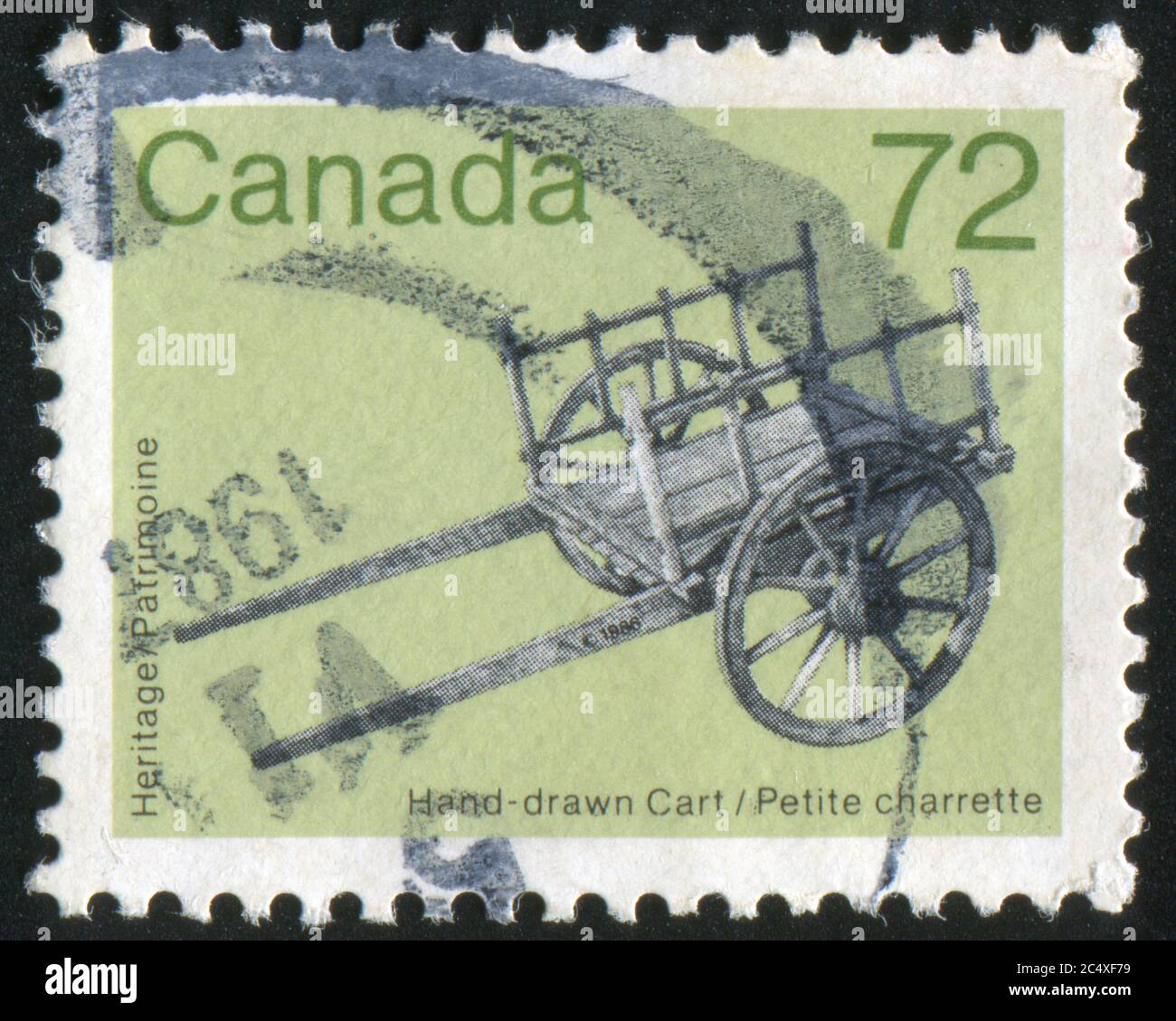 CANADA - CIRCA 1986: stamp printed by Canada, shows Heritage Artifacts ...