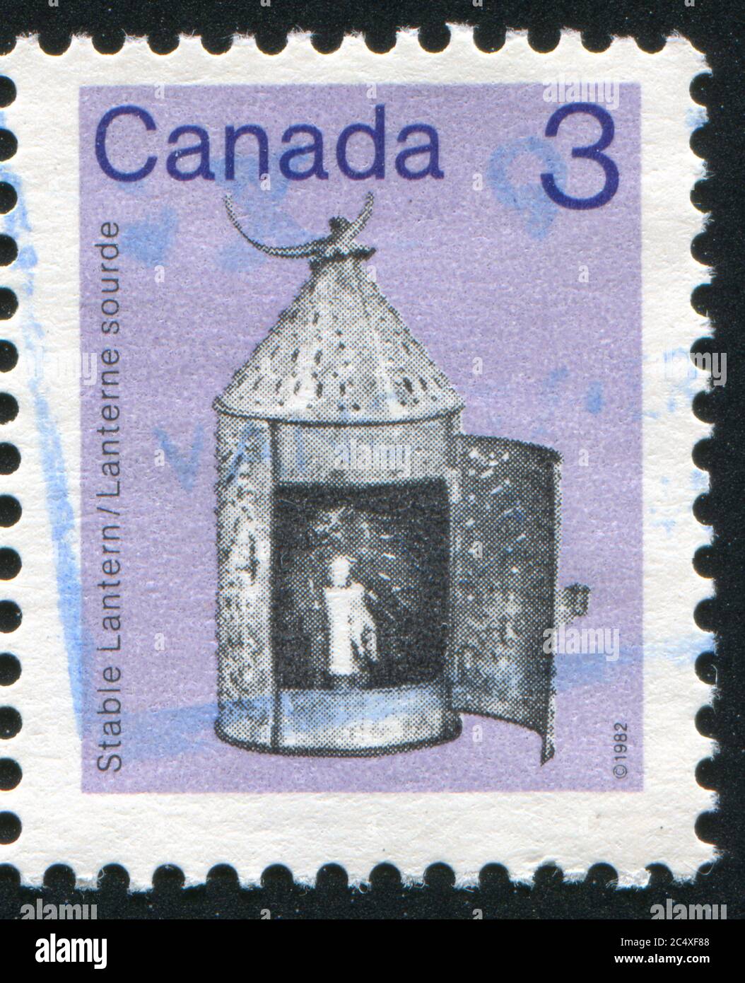 CANADA - CIRCA 1982: stamp printed by Canada, shows Stable lantern ...