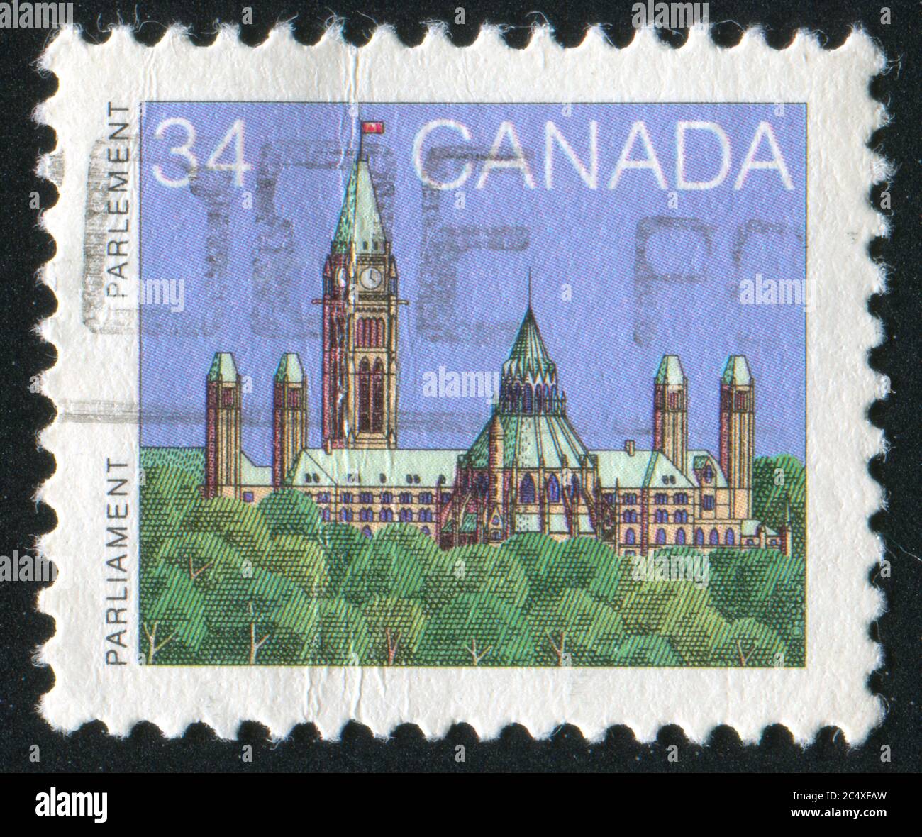CANADA - CIRCA 1985: stamp printed by Canada, shows runner, circa 1985 ...