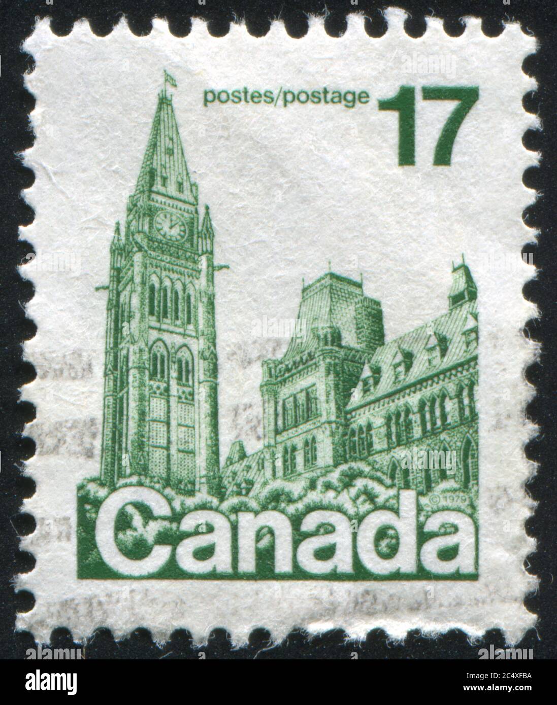 CANADA - CIRCA 1979: stamp printed by Canada, shows Parliament, circa ...
