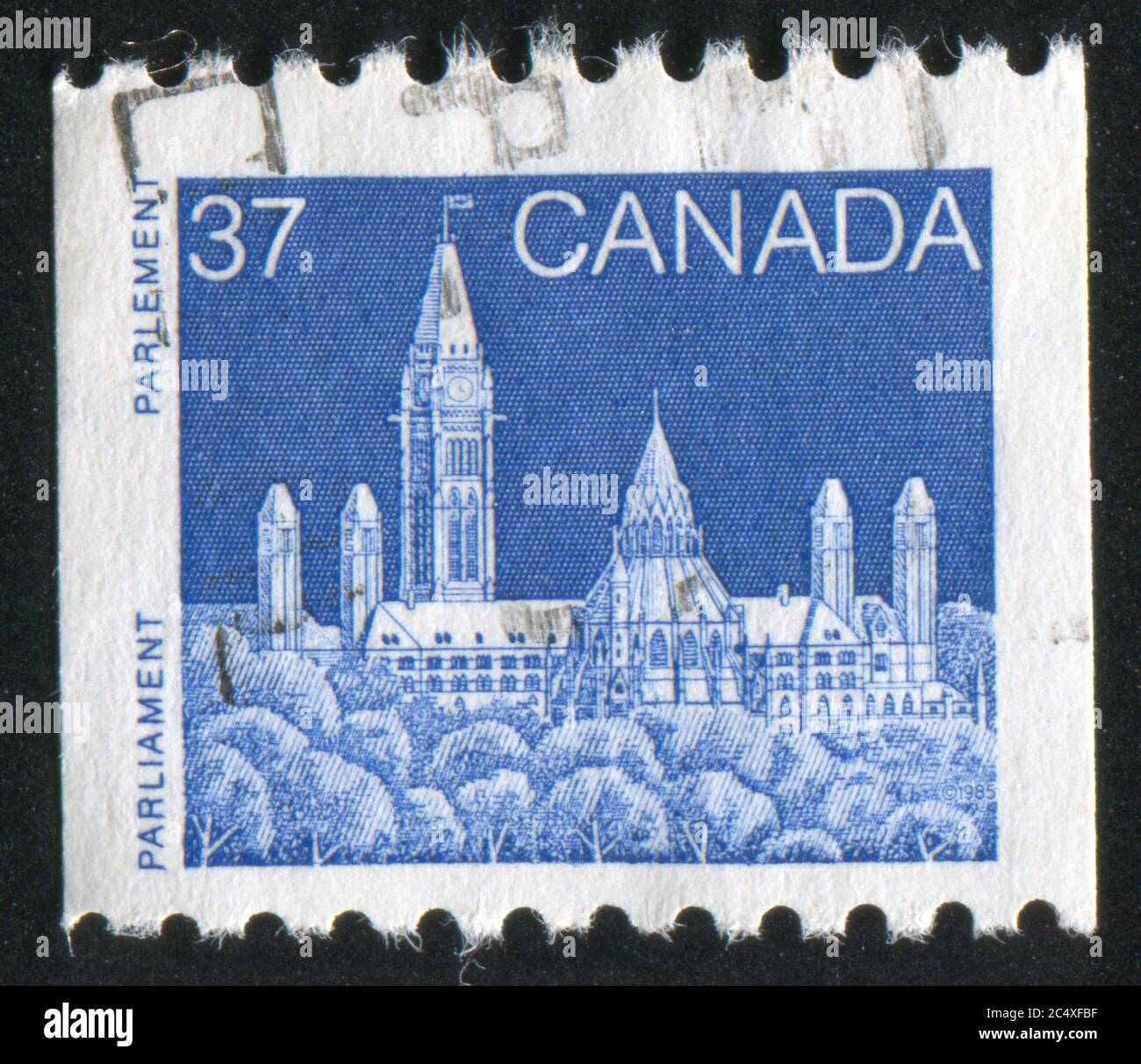 CANADA - CIRCA 1985: stamp printed by Canada, shows parliament, circa ...