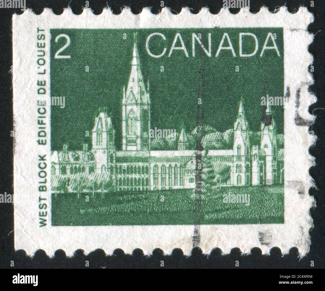 CANADA - CIRCA 1985: stamp printed by Canada, shows parliament, circa ...