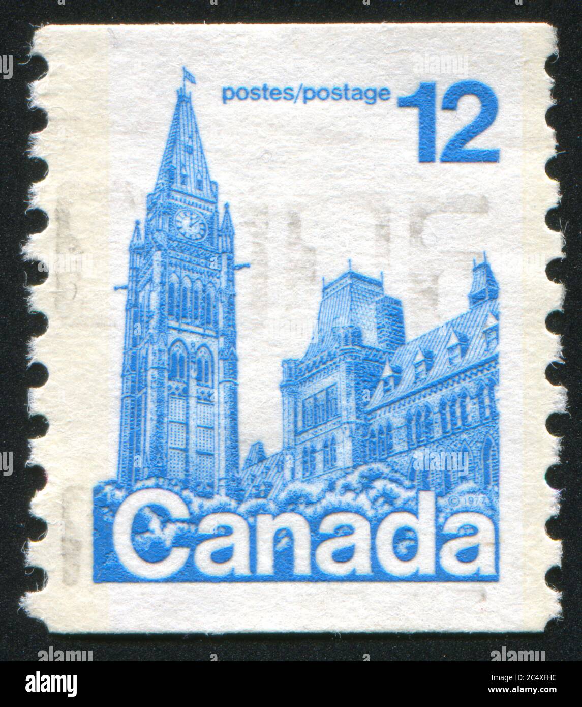 CANADA - CIRCA 1977: stamp printed by Canada, shows Parliament, circa ...