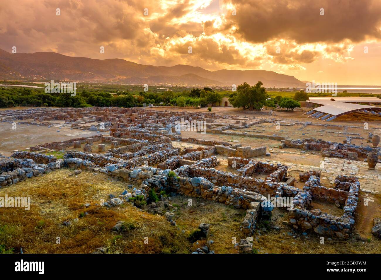Ruins of the ancient Minoan settlement Gournia, Crete, Greece Stock ...