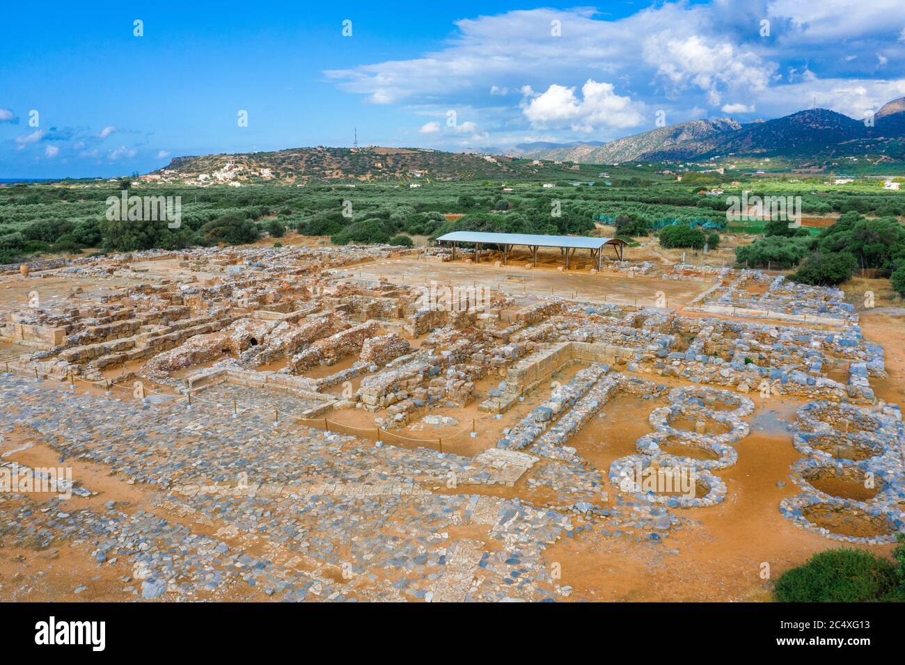 Ruins of the ancient Minoan settlement Gournia, Crete, Greece Stock ...
