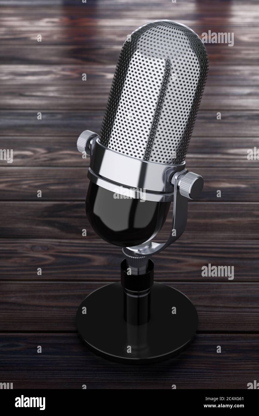 Commentator microphone retro hi-res stock photography and images - Alamy