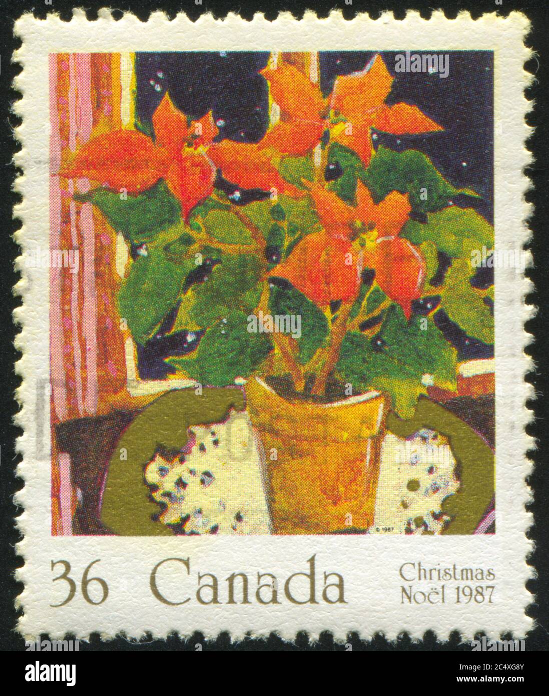 CANADA - CIRCA 1987: stamp printed by Canada, shows flower, circa 1987 ...