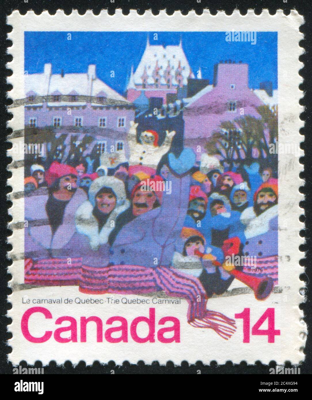CANADA - CIRCA 1979: stamp printed by Canada, shows Quebec Carnival ...