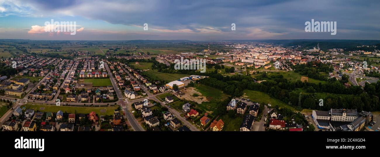 Dusk over the road in the city of Reda Stock Photo - Alamy