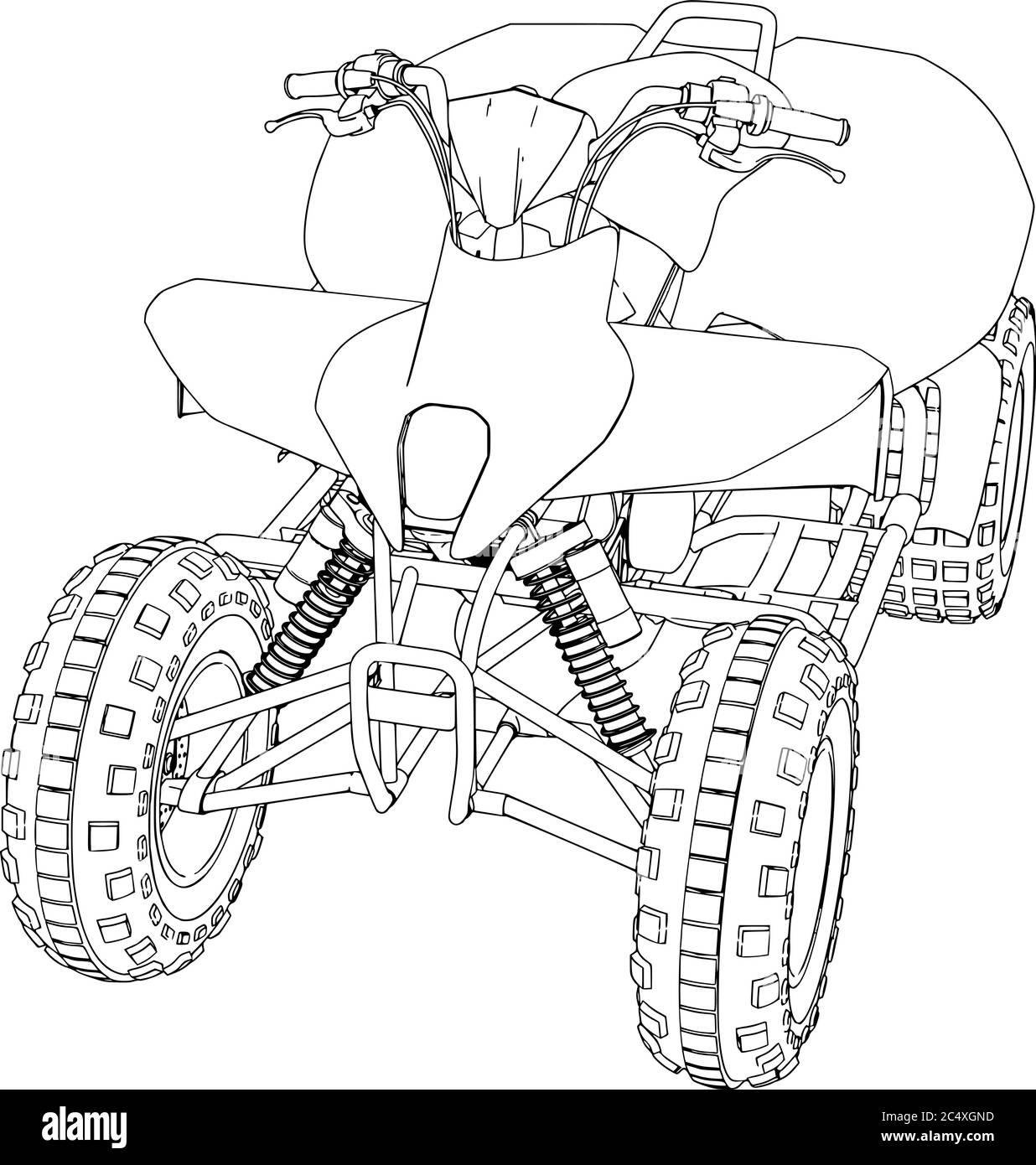 quad sketch vector on a white background Stock Vector Image & Art - Alamy