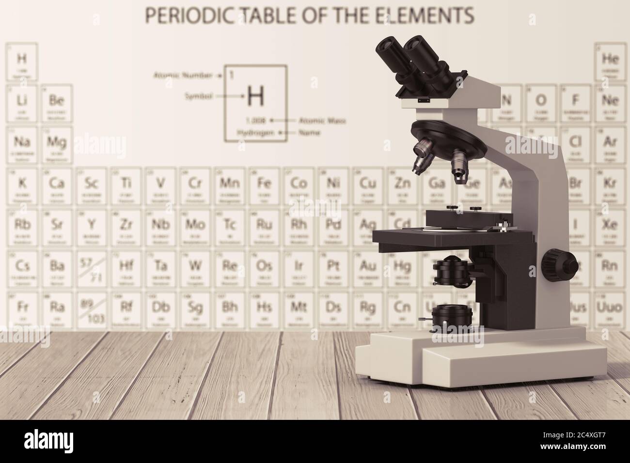 Periodic table of elements in lab hi-res stock photography and images ...