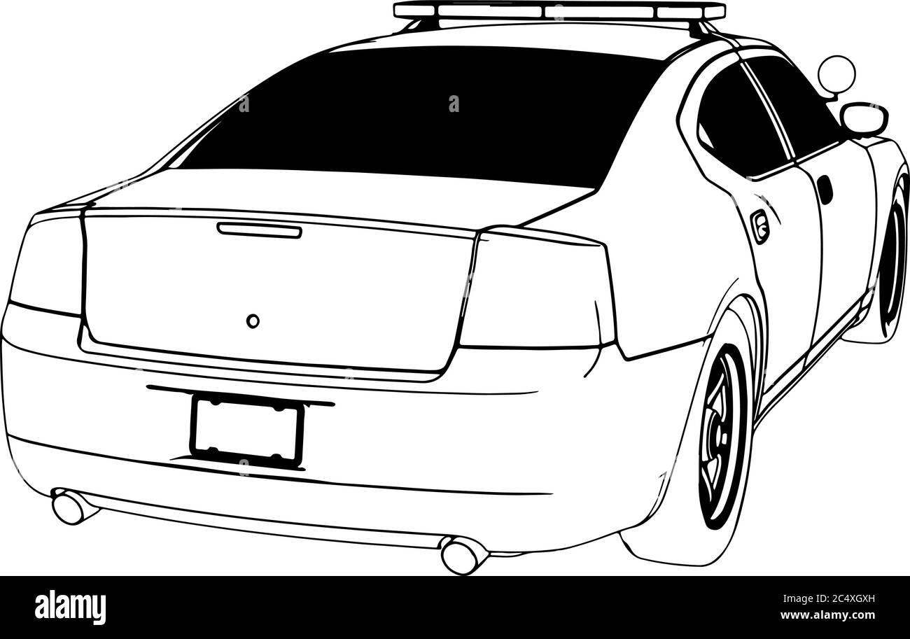 police car sketch vector Stock Vector Image & Art - Alamy