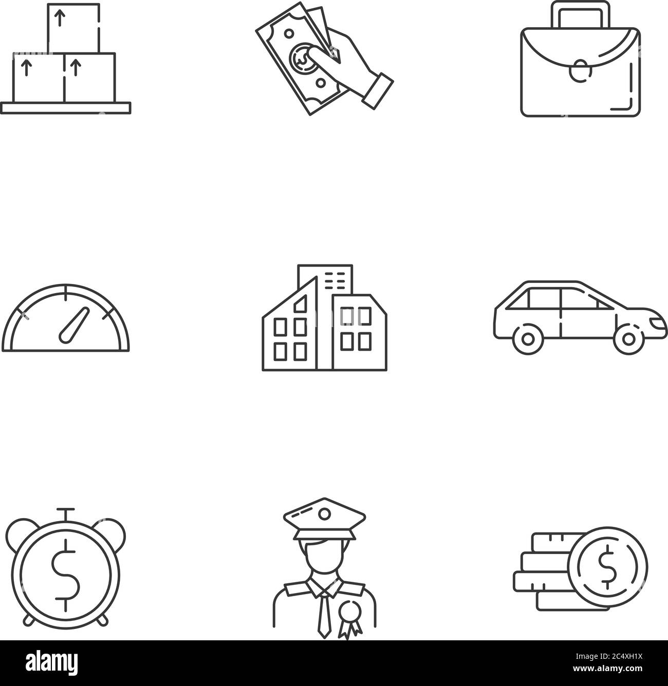 Credit banking linear icons hi-res stock photography and images - Alamy