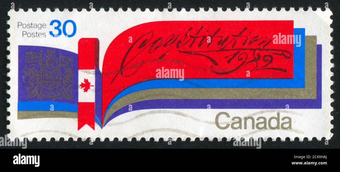 CANADA - CIRCA 1982: stamp printed by Canada, shows Canada flag, circa ...