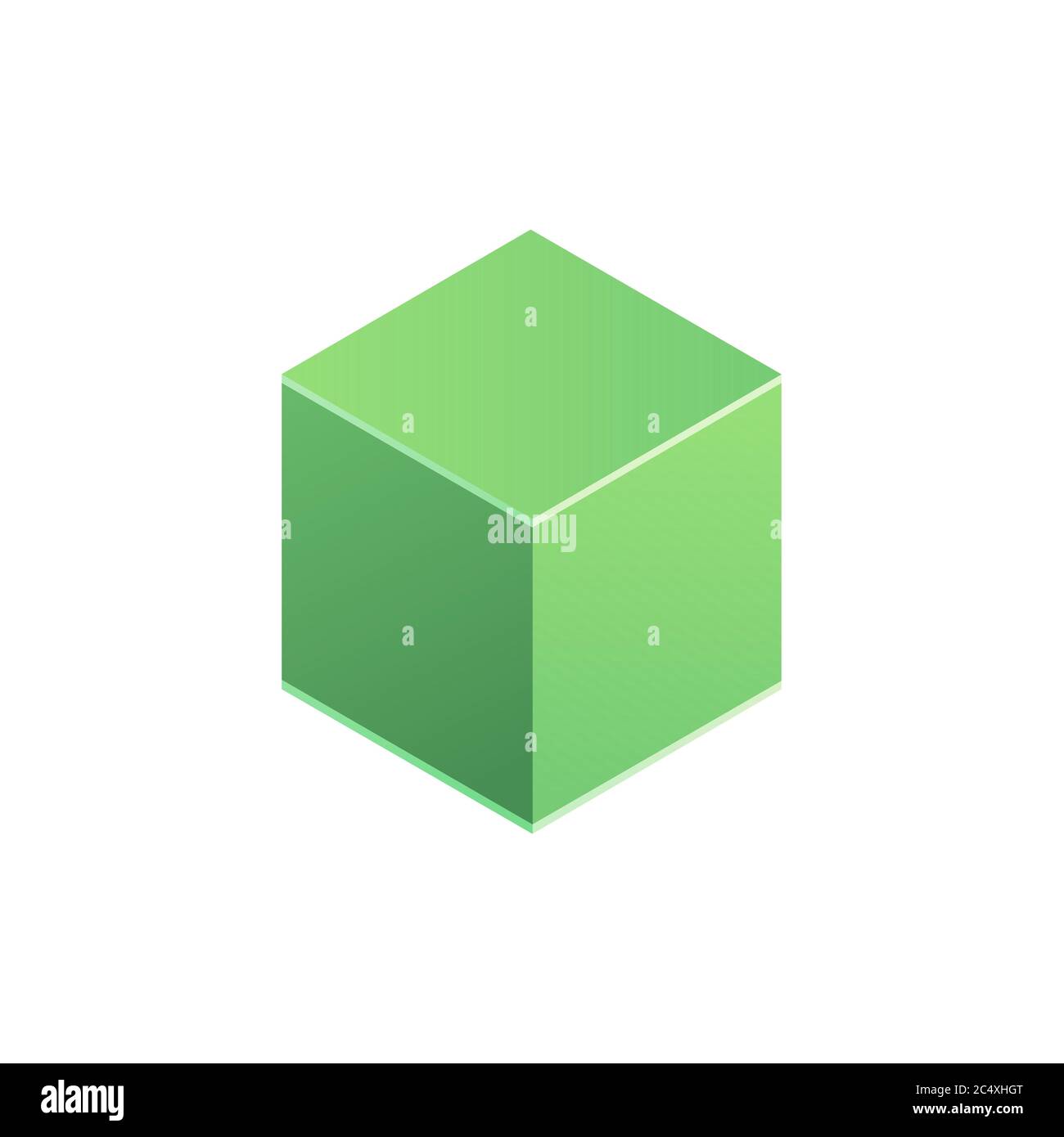 3d cube. Green box. Stock Vector illustration for your graphic design ...