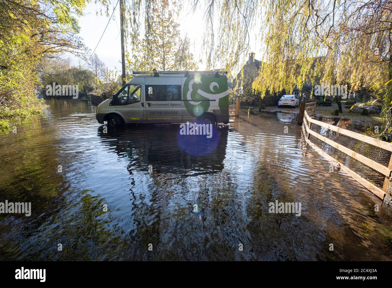 Flooded roads in the village of Cerney Wick after more heavy rain fall ...