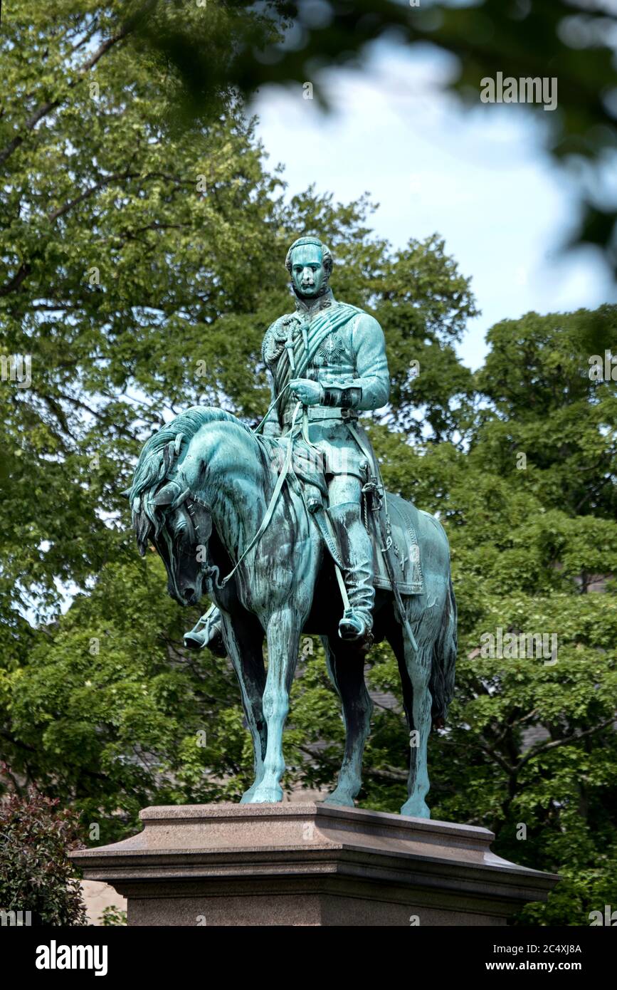 The equestrian statue of Prince Albert (1819-61) by Sir John Steell ...