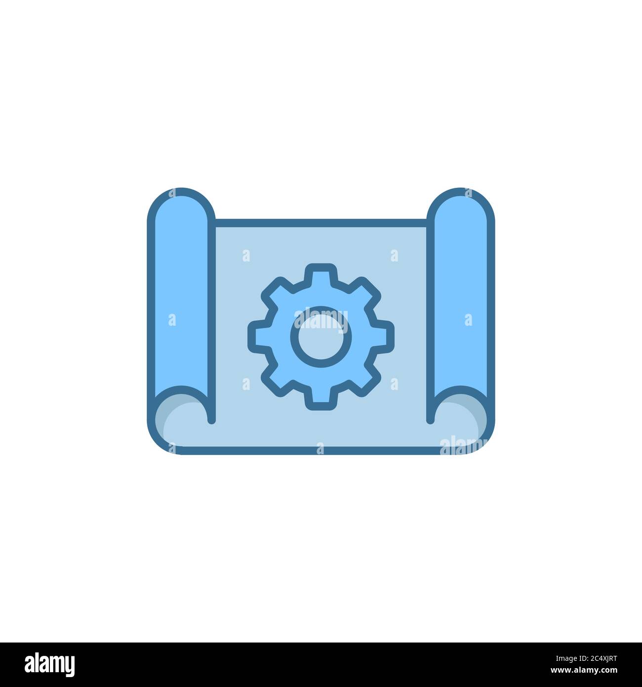Project management vector icon symbol isolated on white background ...