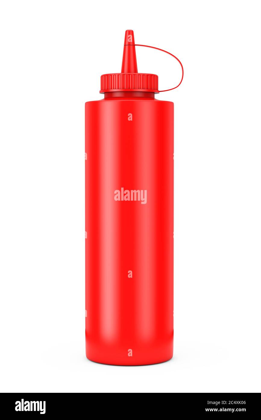 Tomato Ketchup Sauce Bottle on a white background. 3d Rendering Stock Photo - Alamy