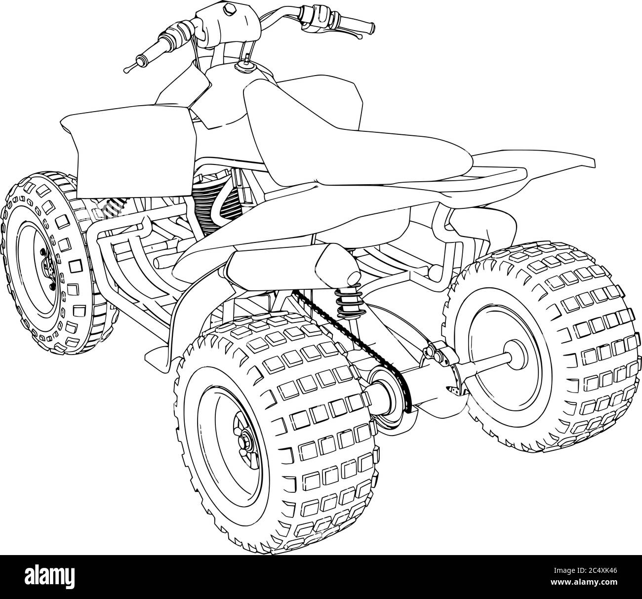quad sketch vector on a white background Stock Vector Image & Art - Alamy