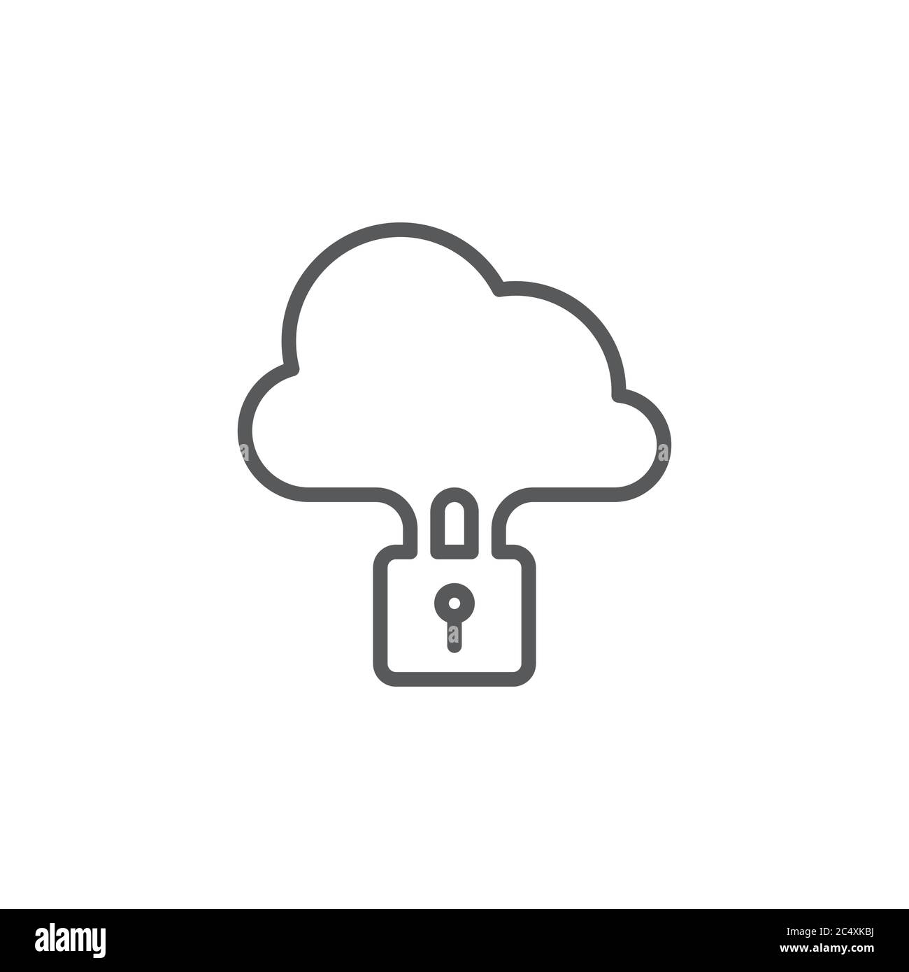 Privacy cloud storage vector icon symbol isolated on white background ...