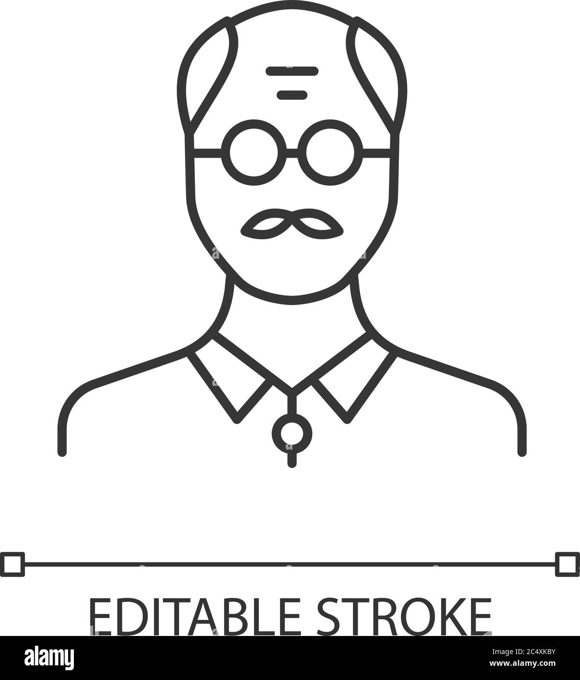 Senior man linear icon Stock Vector Image & Art - Alamy