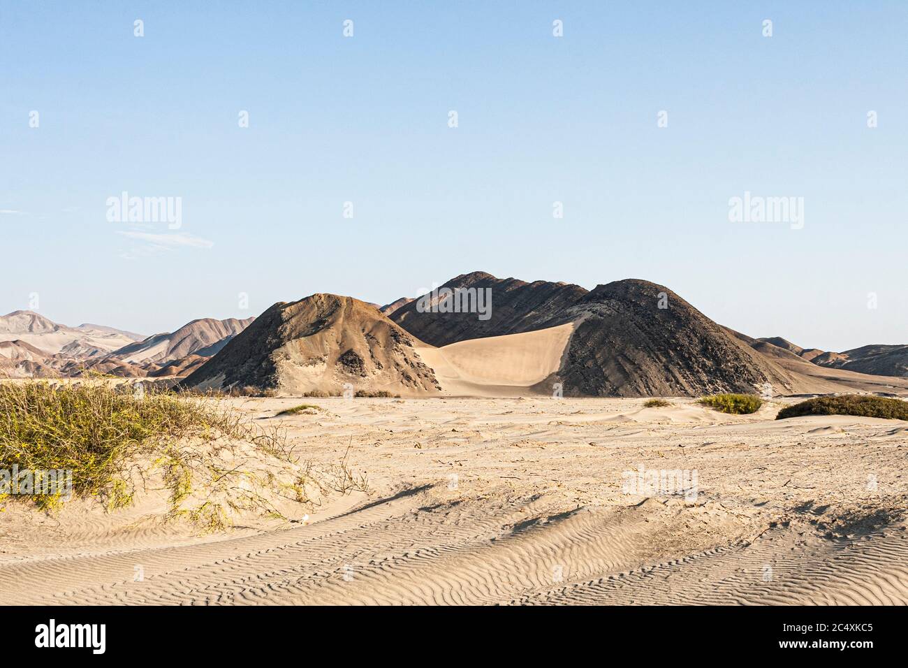 Peruvian desert landscape. Casma, Department of Ancash, Peru Stock ...