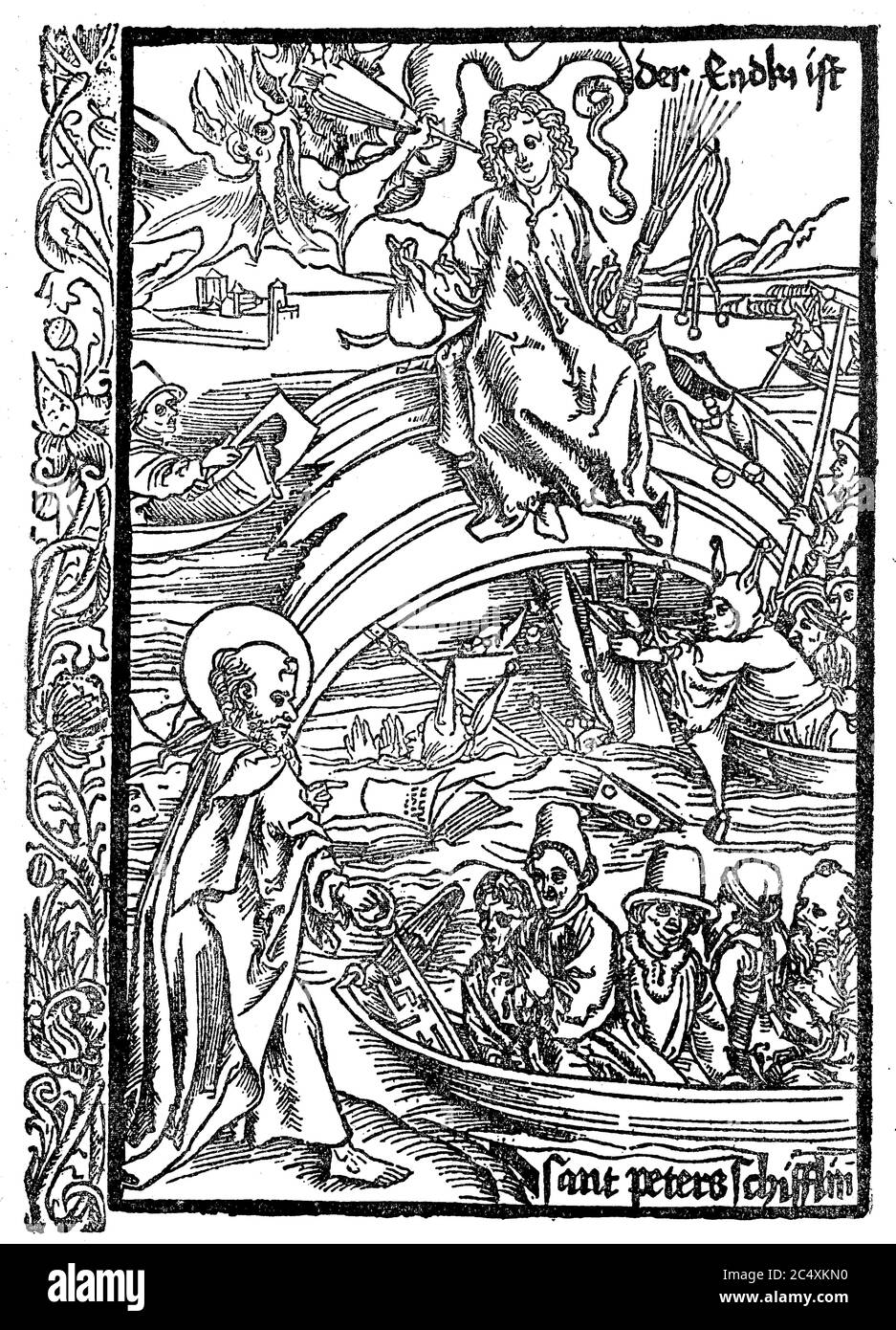 Sebastian Brant, Ship of Fools, Peter ship Bergmann from Olpe, 1494 ...
