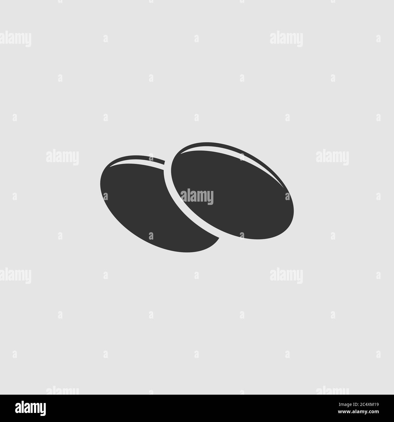 Olives icon flat. Black pictogram on grey background. Vector illustration symbol Stock Vector ...