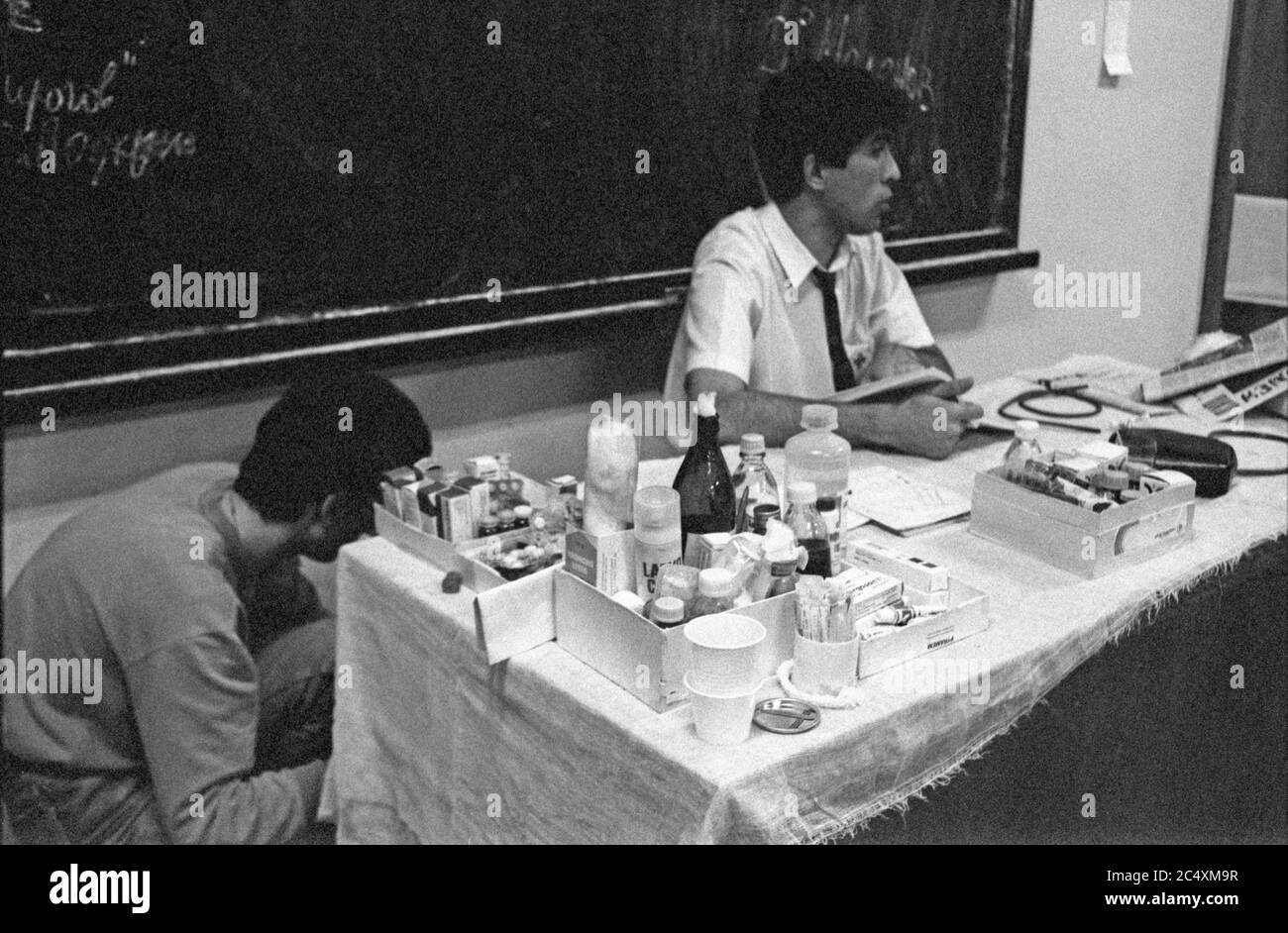 Occupation student strike at the University of Sofia. June 1990. Sofia ...