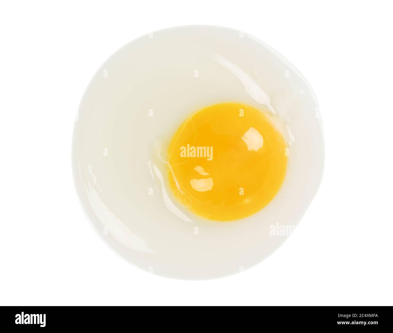 Raw egg isolated on white background top view with clipping path Stock ...