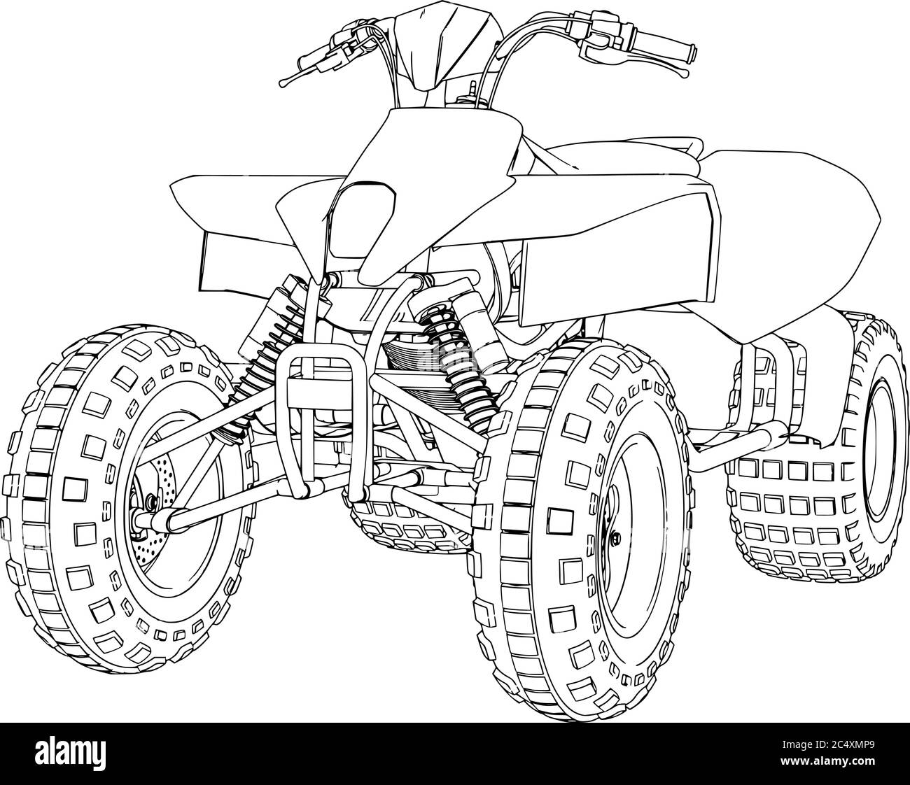 quad sketch vector on a white background Stock Vector Image & Art - Alamy