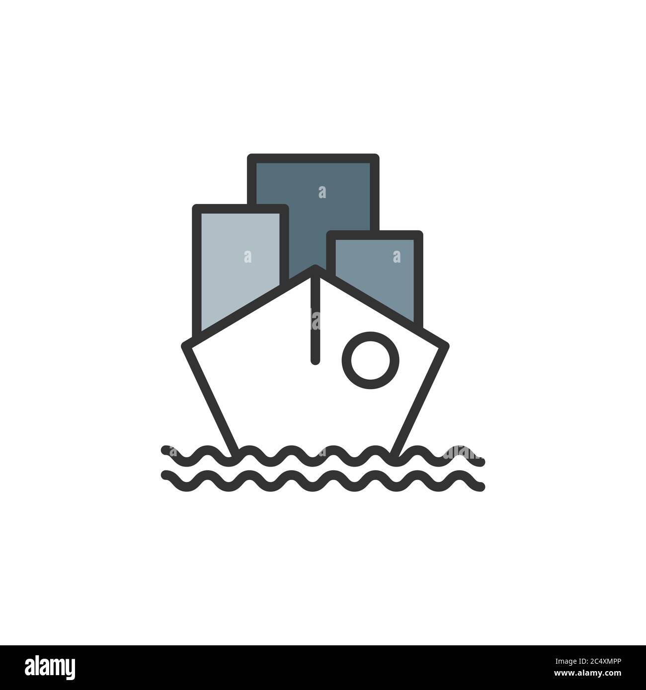 ship shipping vector design template illustration Stock Vector Image ...