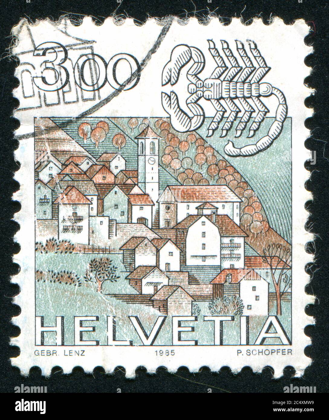 SWITZERLAND - CIRCA 1985: stamp printed by Switzerland, shows Signs of ...