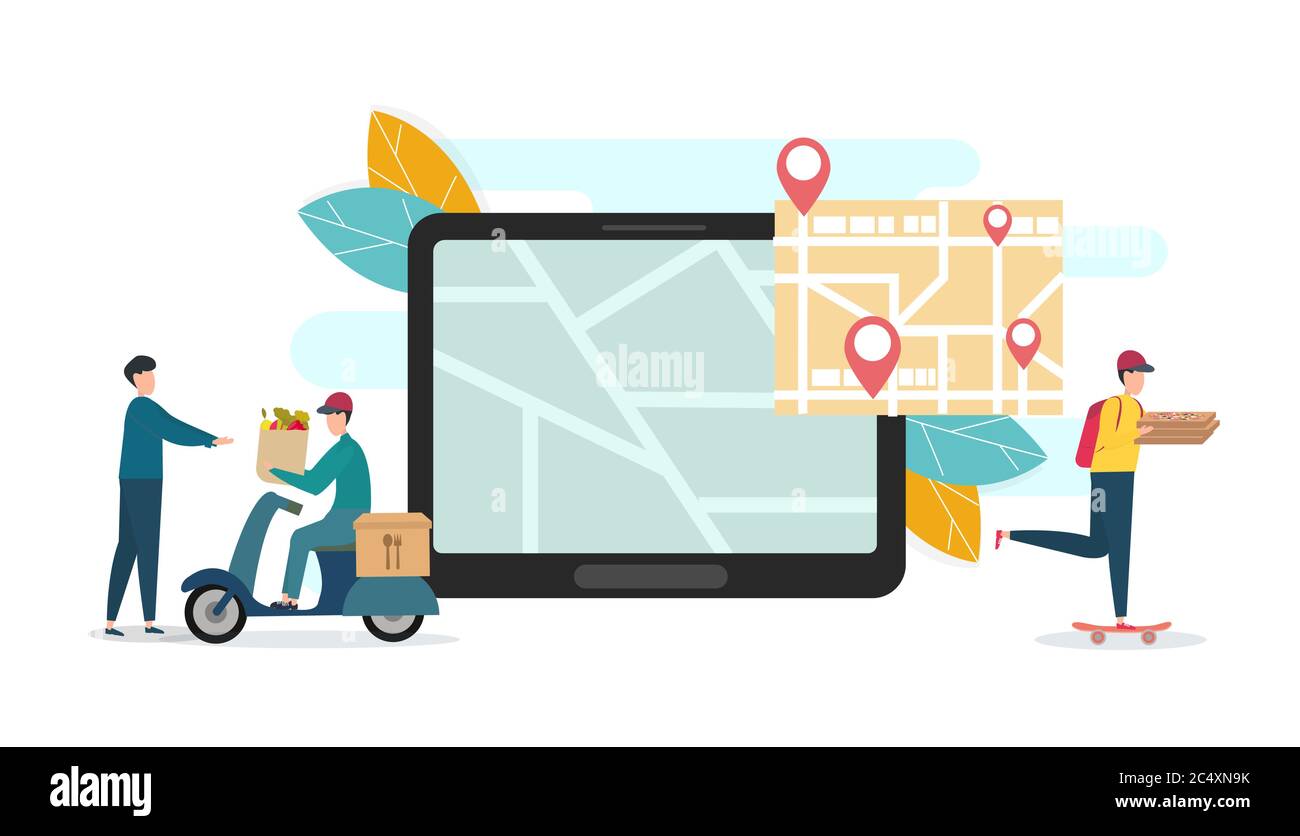 Digital tablet food service order Stock Vector Images - Alamy