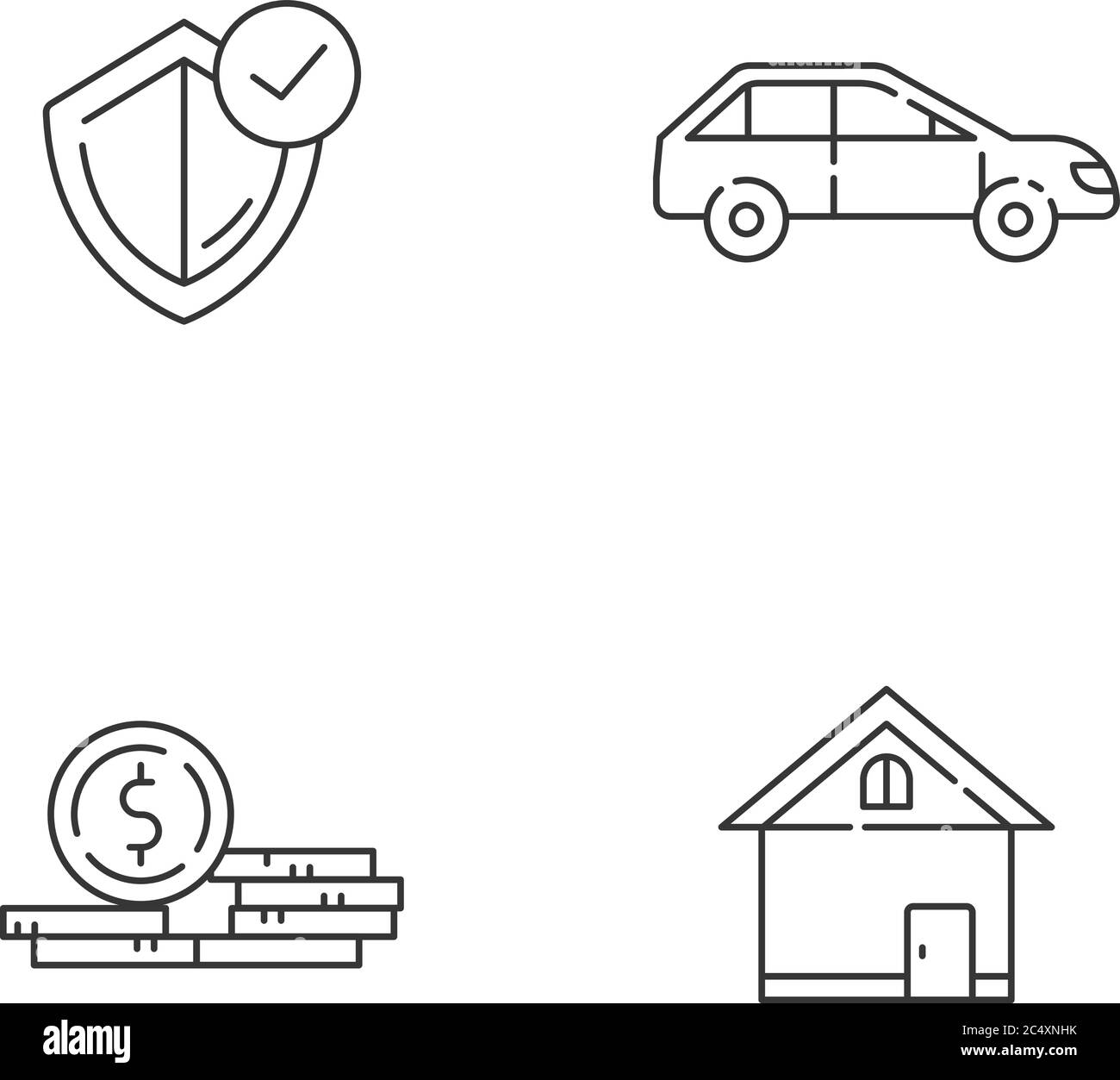 Insurance linear icons set Stock Vector Image & Art - Alamy