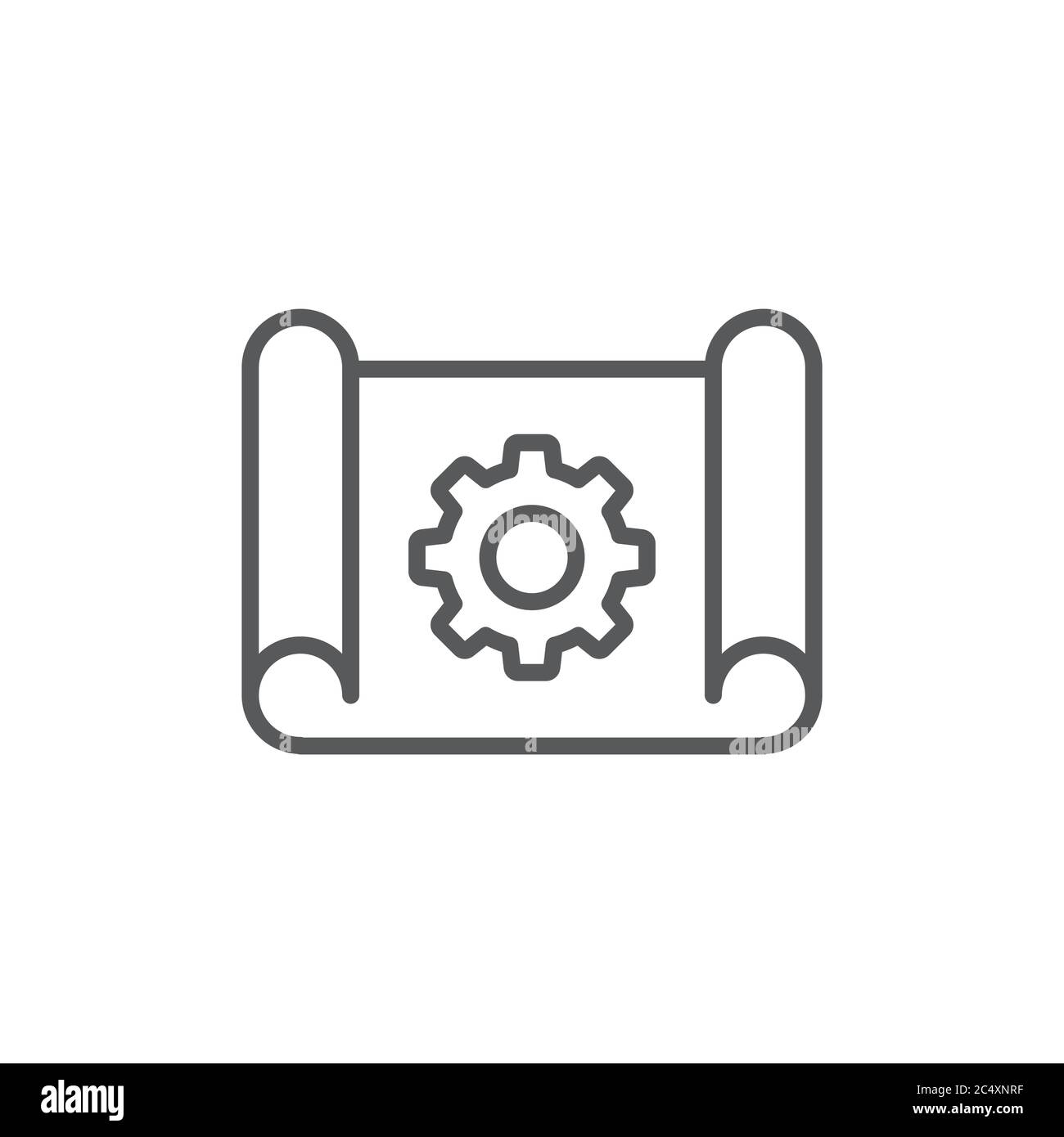 Project management vector icon symbol isolated on white background ...