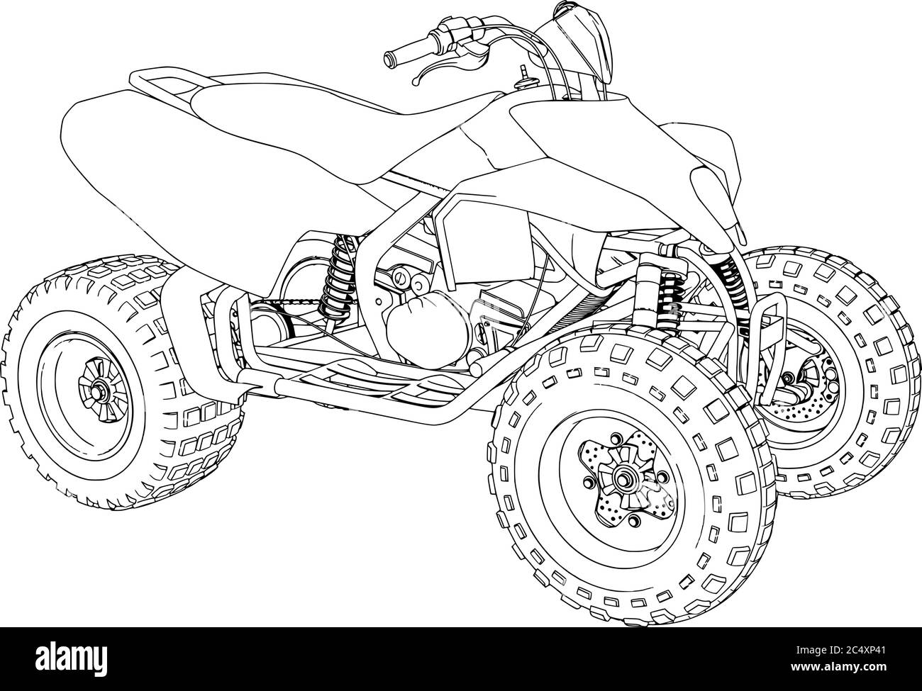 quad sketch vector on a white background Stock Vector Image & Art - Alamy