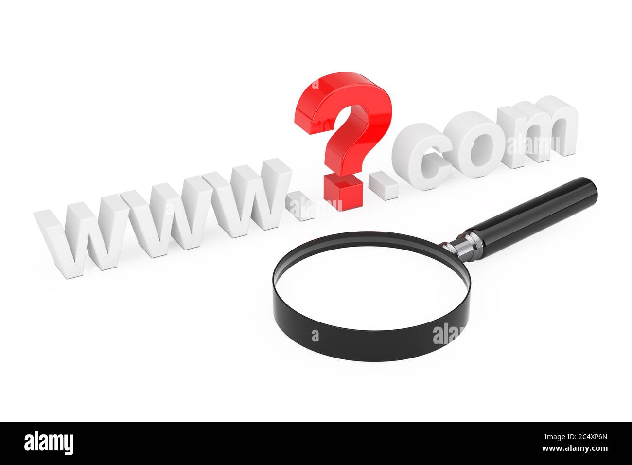 Internet Search Concept. WWW Question Mark Com Site Name with ...